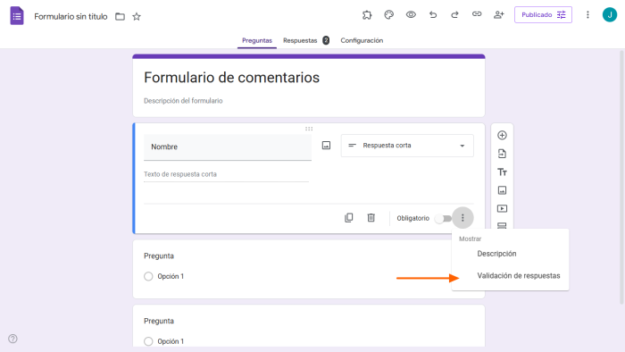 Cómo utilizar la validación de respuestas en Google Forms | The Jotform Blog