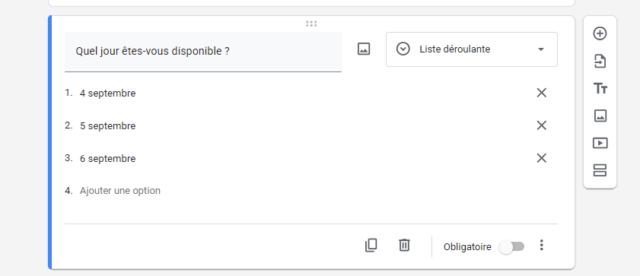 Comment configurer des options de dates dans un formulaire Google Forms ...