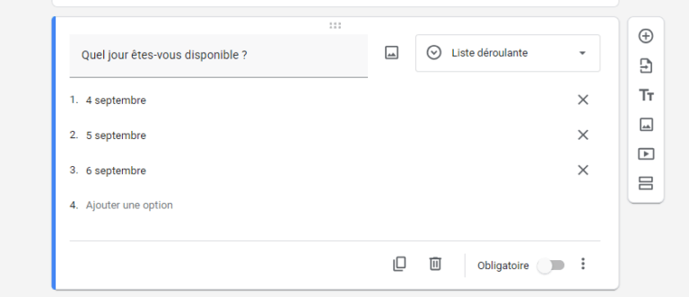Comment configurer des options de dates dans un formulaire Google Forms ...