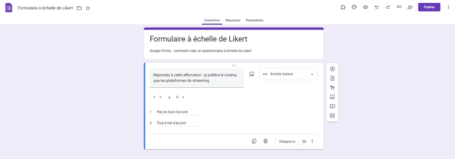 Comment créer des questions à échelle de Likert dans Google Forms | The ...