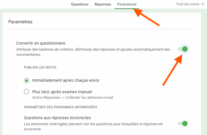 Comment créer un corrigé dans Google Forms | The Jotform Blog