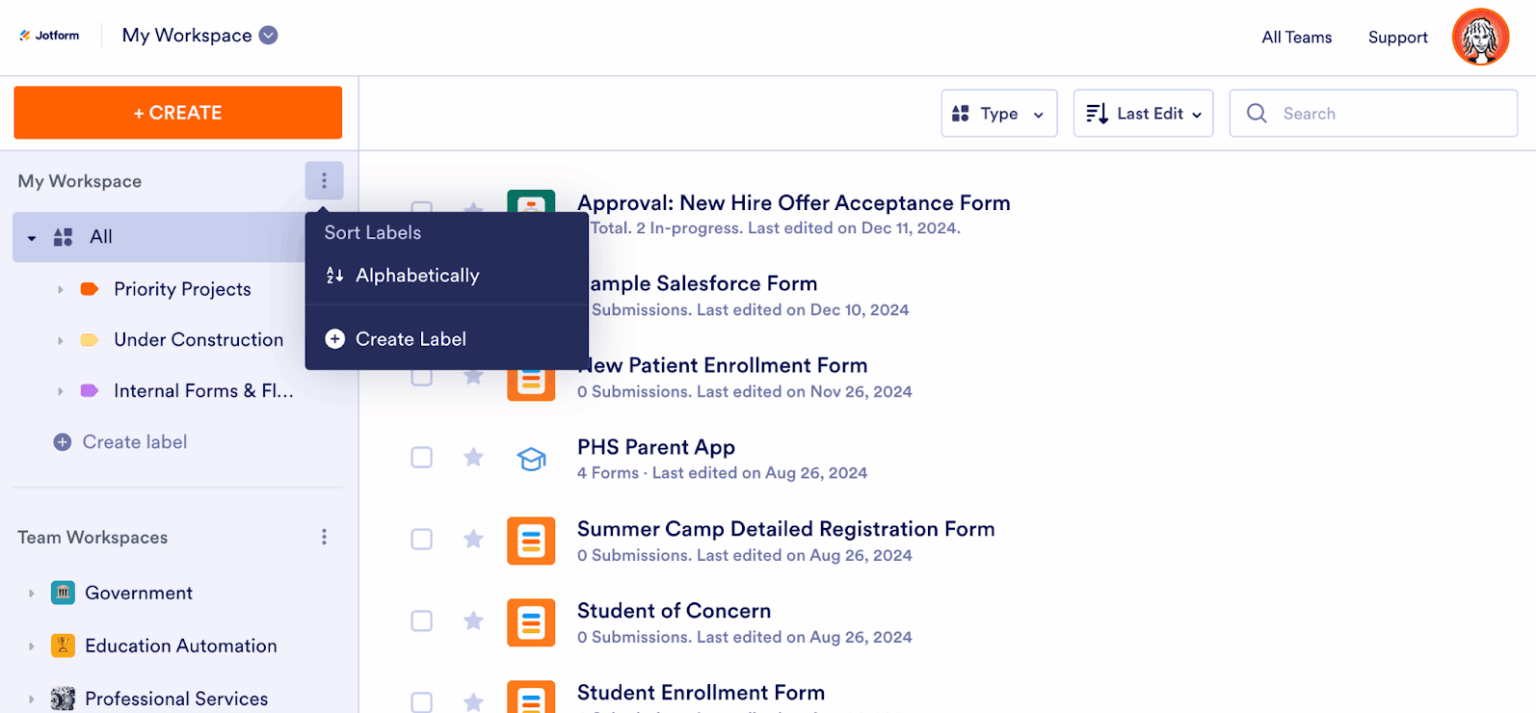 Announcing labels: Organize assets across your Jotform Enterprise ...