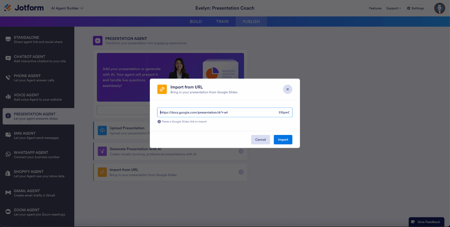 Announcing Jotform Presentation Agents
