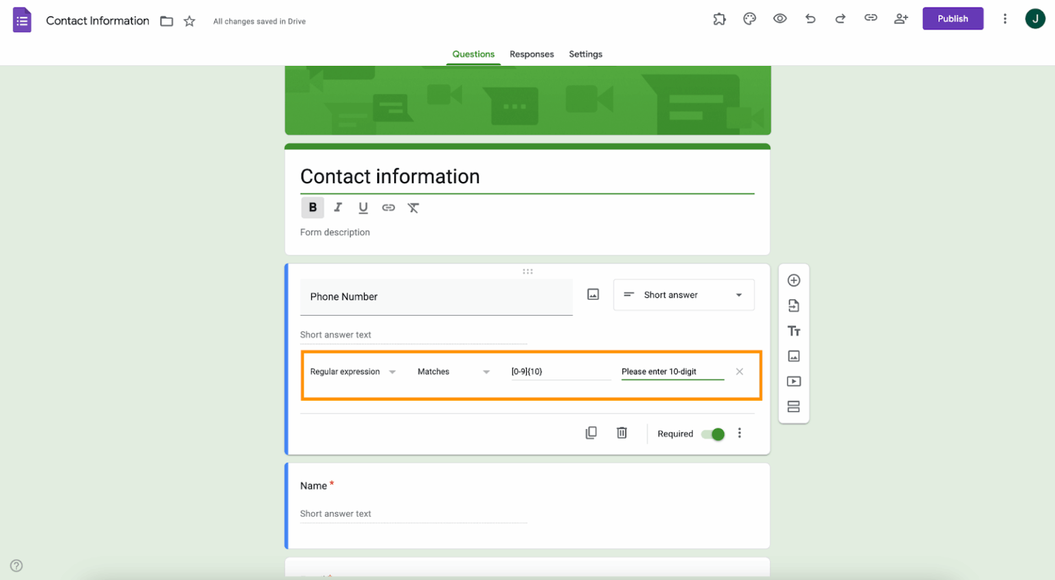 How to validate phone numbers in Google Forms | The Jotform Blog