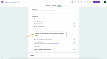 How to redirect users after submitting Google Forms | The Jotform Blog