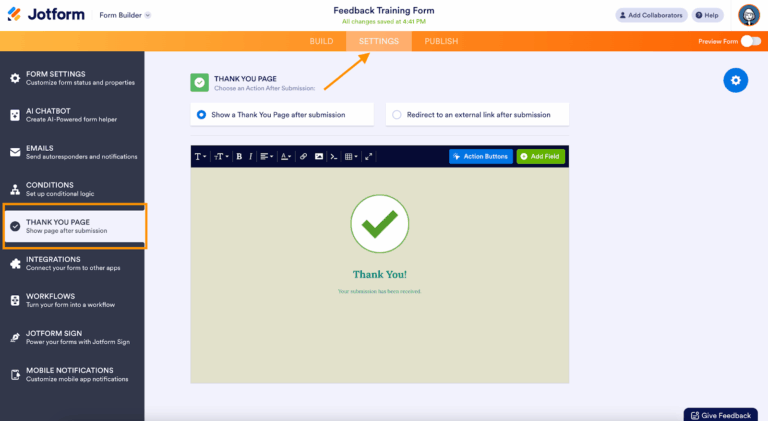How to redirect users after submitting Google Forms | The Jotform Blog