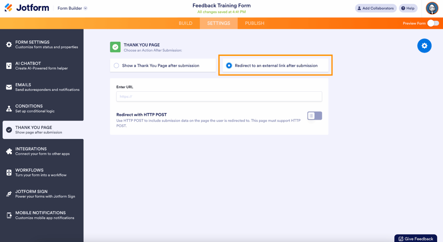 How to redirect users after submitting Google Forms | The Jotform Blog