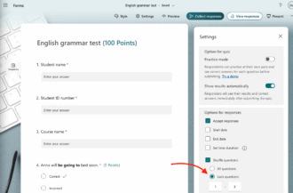 How to shuffle questions in a Microsoft Forms quiz | The Jotform Blog