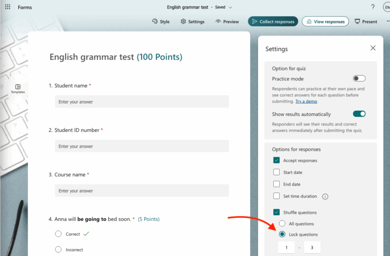 How to shuffle questions in a Microsoft Forms quiz | The Jotform Blog