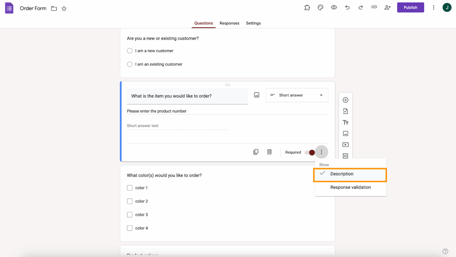 How to add a description to a question in Google Forms | The Jotform Blog
