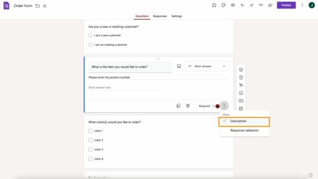 How to add a description to a question in Google Forms | The Jotform Blog