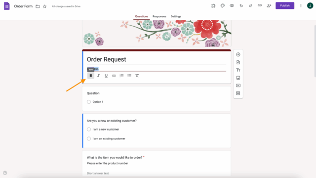 How to bold text in Google Forms | The Jotform Blog