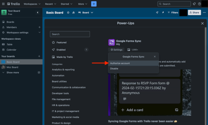 How to integrate Google Forms with Trello | The Jotform Blog