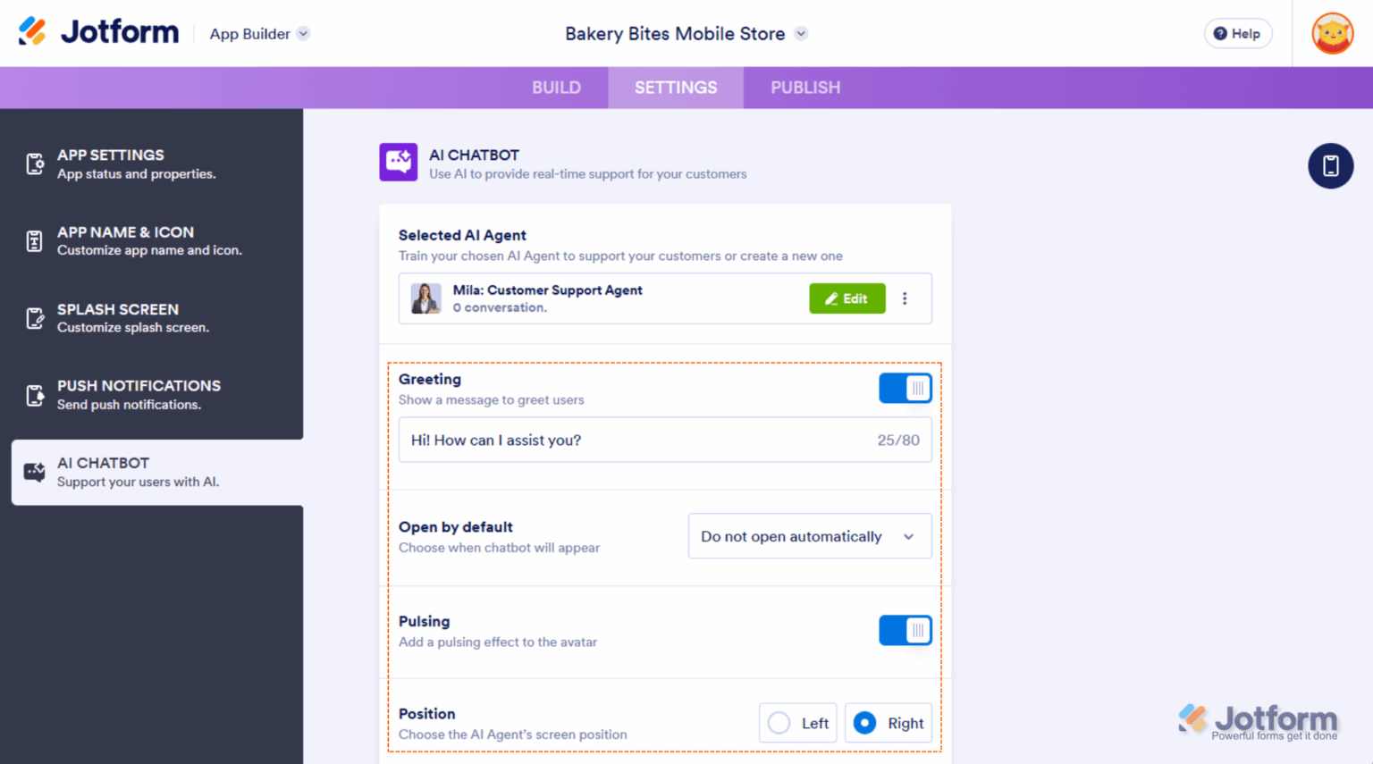How to Add an AI Agent Chatbot to Jotform Apps