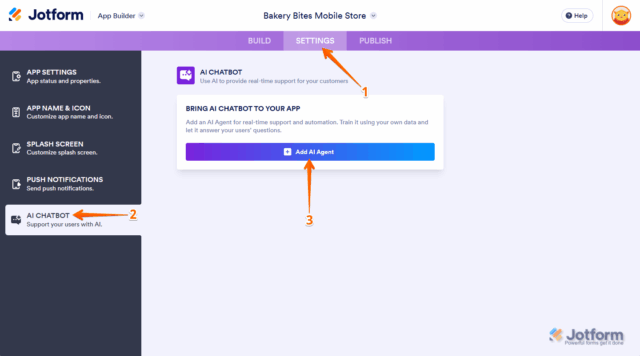 How to Add an AI Agent Chatbot to Jotform Apps