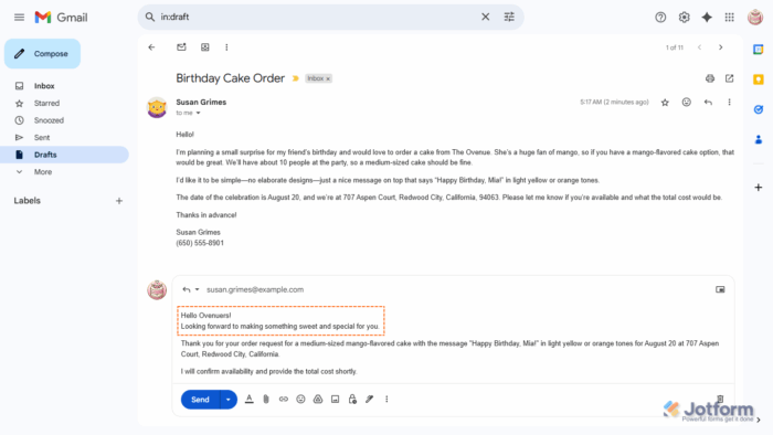 How to Add a Custom Greeting Message to Gmail Agent Drafts
