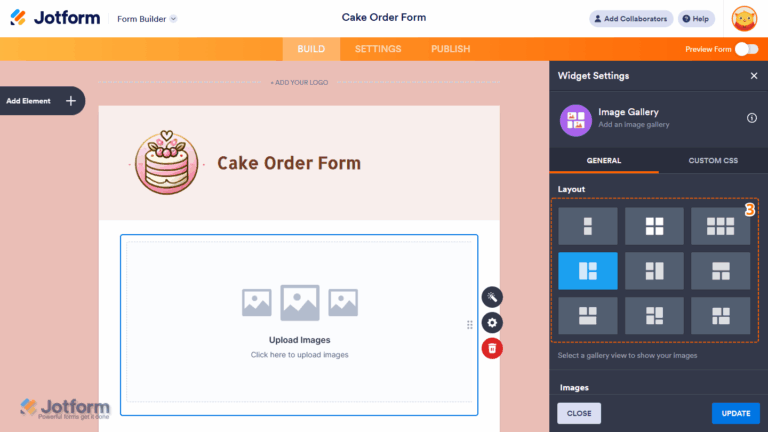 How to Add and Set Up the Image Gallery Widget