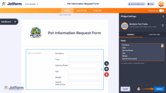 How to Add and Set Up the Multiple Text Fields Widget