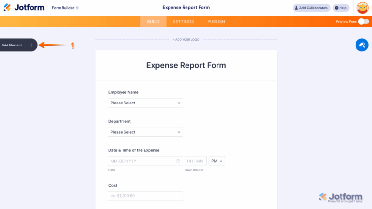 How to Add and Set Up the Spreadsheet Widget on Your Form