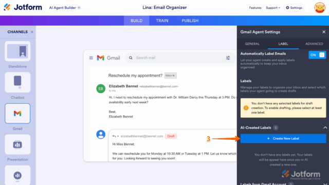 How to Create Smart Labels in Gmail Agent