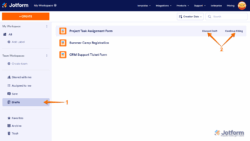 How to View and Continue Saved Form Drafts in Your Workspace