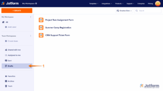 How to View and Continue Saved Form Drafts in Your Workspace