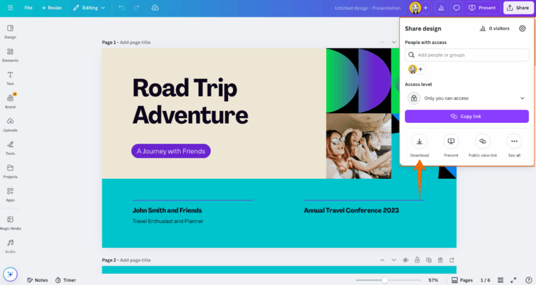 How to use Canva AI to create a presentation | The Jotform Blog