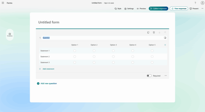 How to create a fillable table in Microsoft Forms | The Jotform Blog