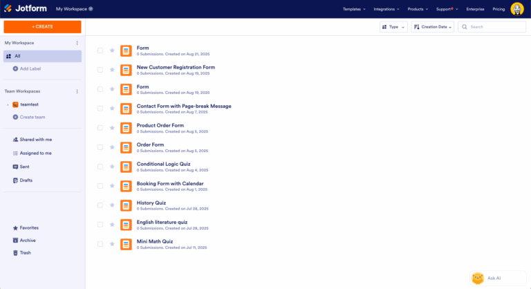 How to create a fillable table in Microsoft Forms | The Jotform Blog