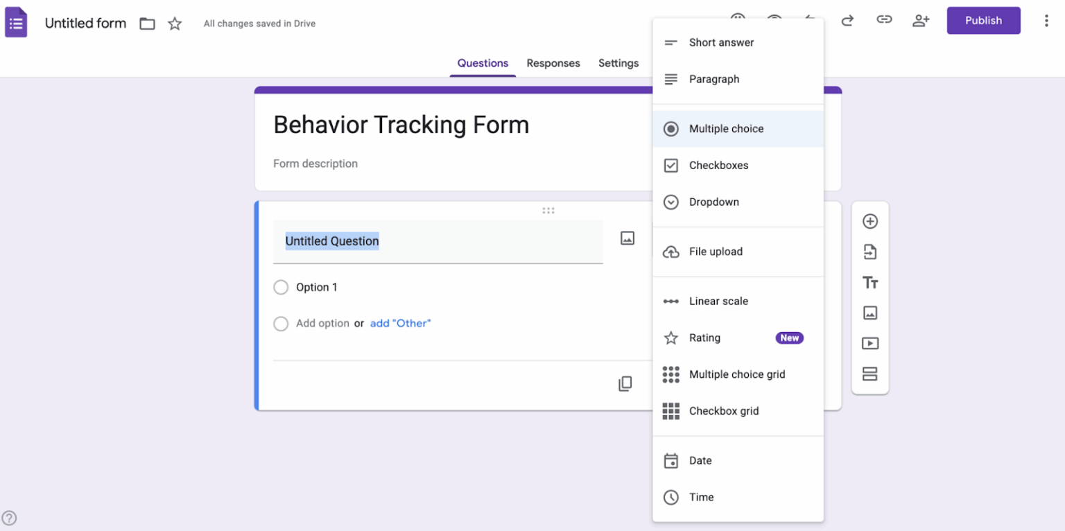 How to use Google Forms for behavior tracking | Jotform Blog