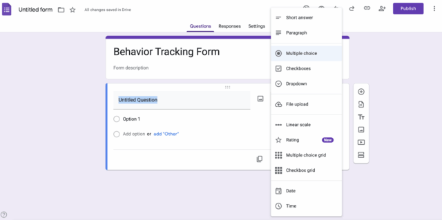 How to use Google Forms for behavior tracking | The Jotform Blog