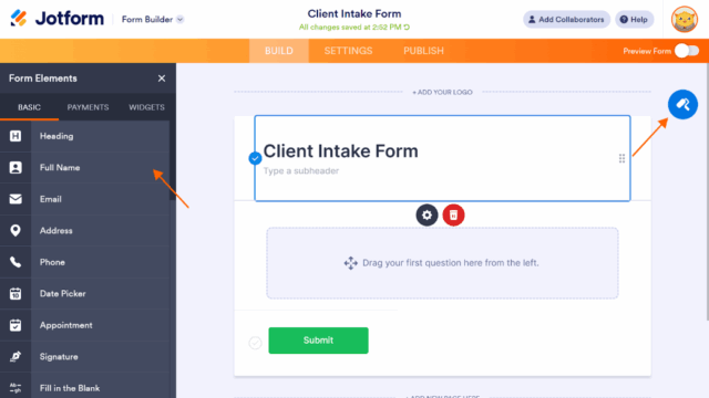 How to build the perfect client intake form (step-by-step) | The Jotform Blog