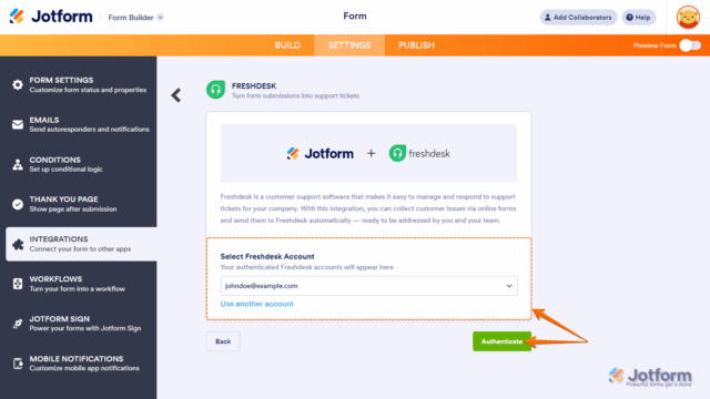 How to Integrate Your Form With Freshdesk