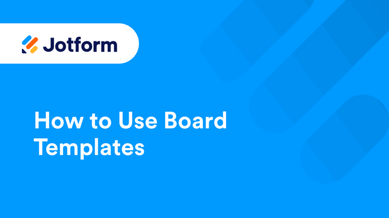 Jotform Boards - Help Guide