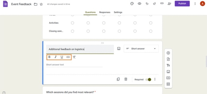 How to add bullet points in Google Forms | Jotform Blog
