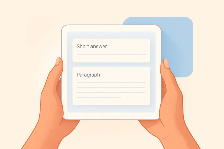 Short answer vs paragraph in Google Forms | The Jotform Blog