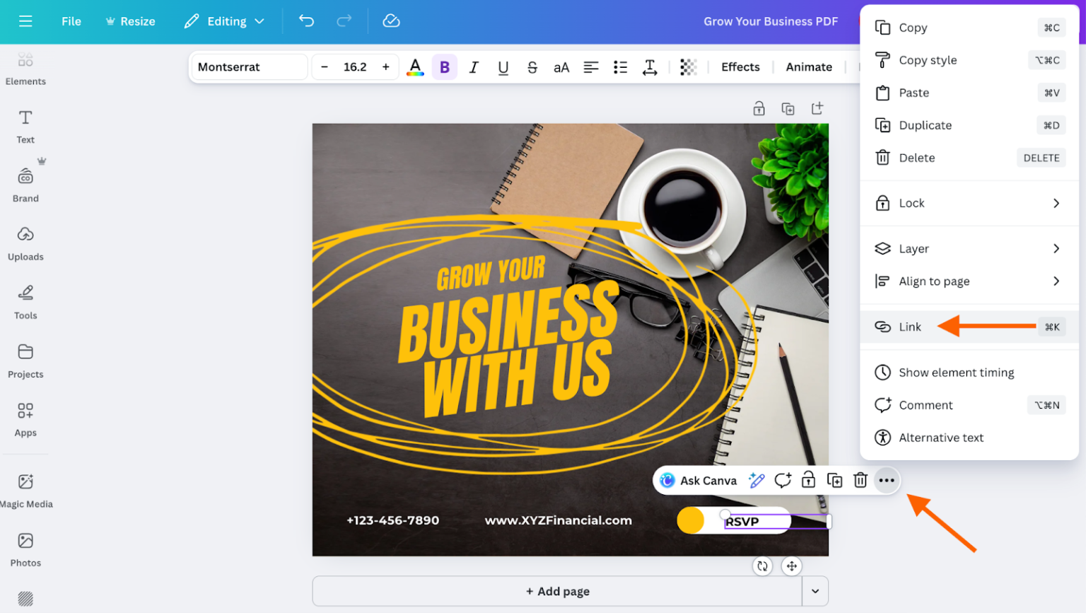 How to add a clickable link in Canva PDF | The Jotform Blog