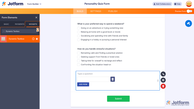How to Add and Set Up the Dynamic Textbox Widget on Your Form
