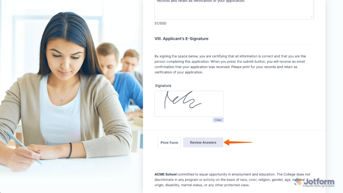 How to Add and Set Up the Review Before Submit Widget on Your Form