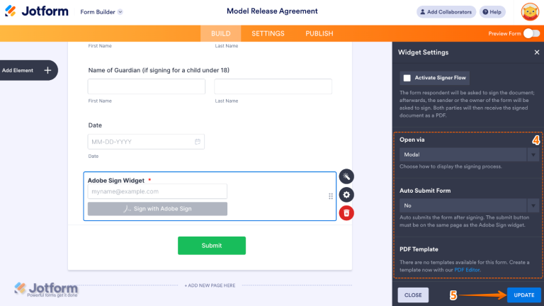 How to Add and Set Up the Adobe Sign Widget on Your Form