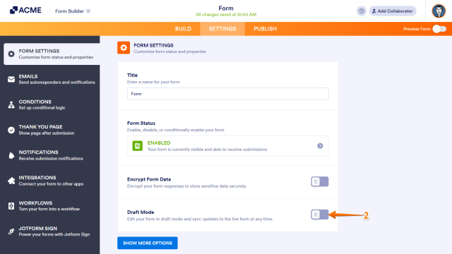 How to Use Draft Mode in Jotform