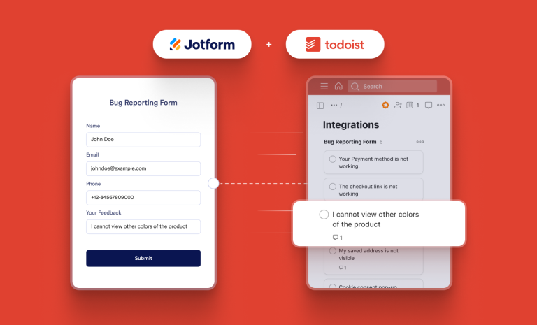 Form to function: Power up productivity with Jotform + Todoist | The ...