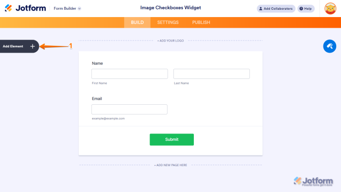 How to Add and Set up the Image Checkboxes Widget on Your Form