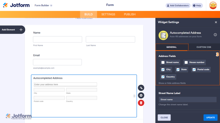 How to Add and Set up the Autocompleted Address Widget on Your Form
