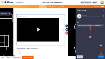 How to Add and Set Up the Animoto Widget on Your Form